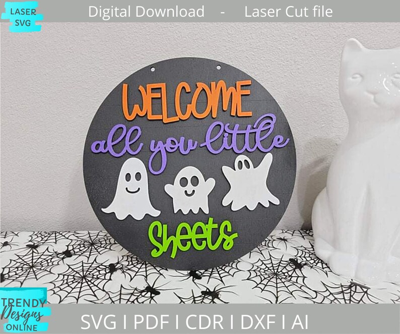 Welcome All You Little Sheets Sign Svg FILE Glowforge Ready | Etsy