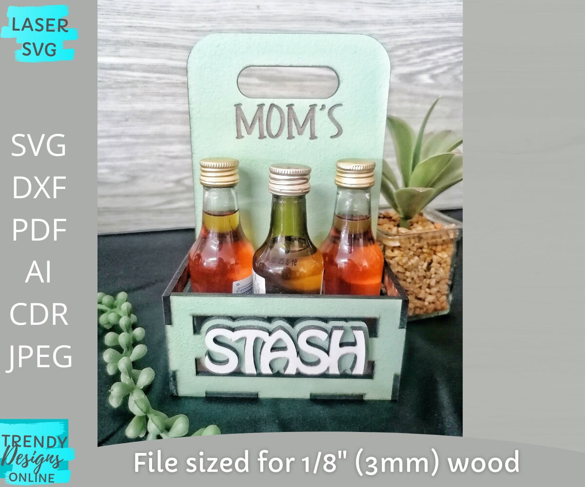 Mini Liquor Crate Box Svg File Stash Box Svg Digital | Etsy UK