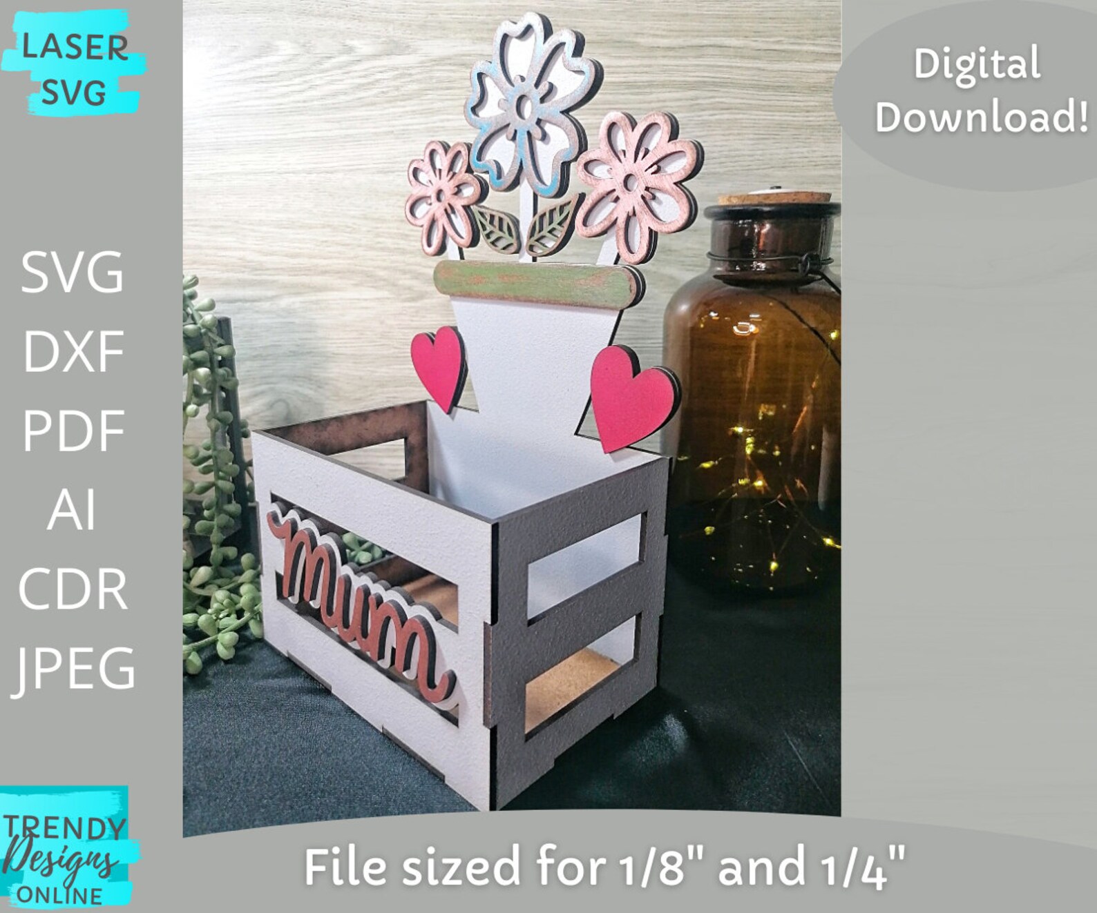 Mom Mini Crate Svg File Mum Treats Box Svg Digital Download - Etsy