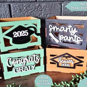 Graduation Crates Box Bundle Svg, Congrats Grad Box Svg, Senior Box Svg ...