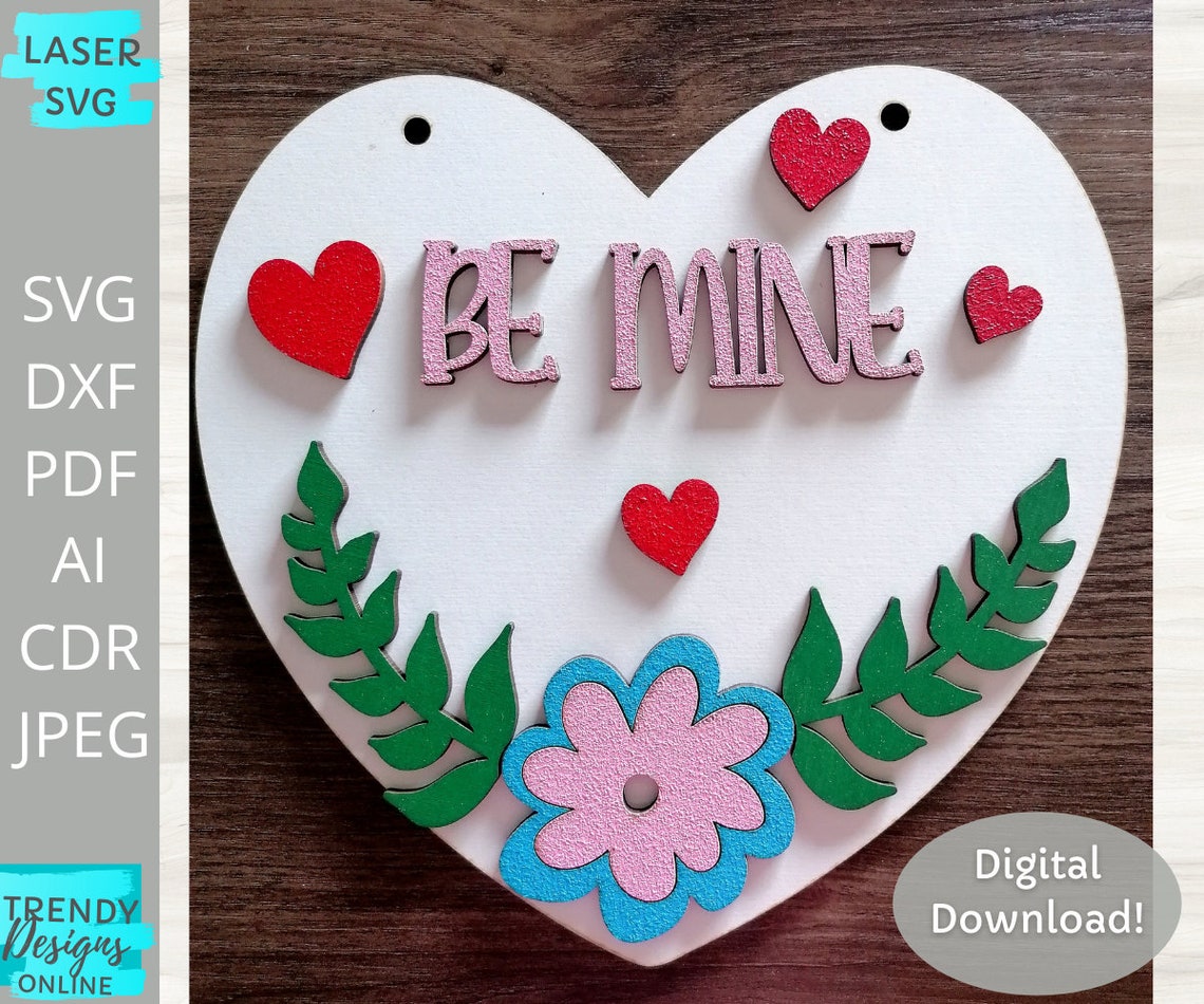 Floral DIY Paint Kit Svg Valentines DIY Kit Svg Hand Drawn - Etsy