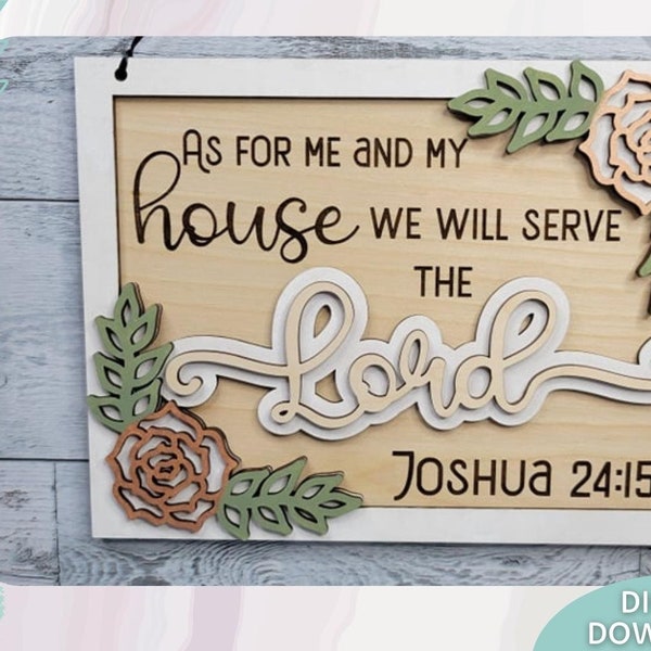 As for Me and My House We Will Serve the Lord Sign - Etsy
