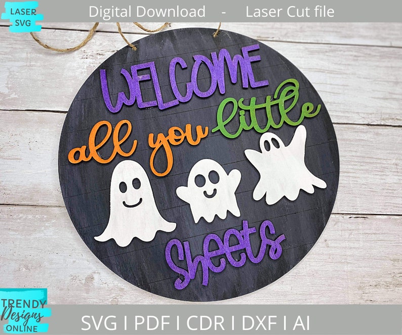 Welcome All You Little Sheets Sign Svg FILE Glowforge Ready | Etsy