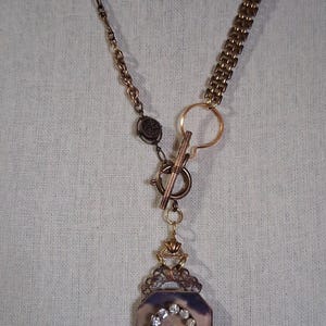 Vintage Religious Pendant and Watch Fob Assemblage Necklace - Etsy