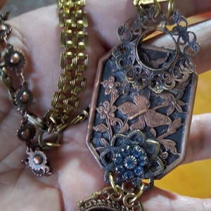 Vintage Religious Pendant and Watch Fob Assemblage Necklace - Etsy