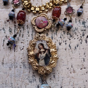 Vintage Antique Victorian Prayer Card, Venetian Wedding Cake Assemblage ...