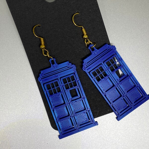 Tardis Earrings - Etsy