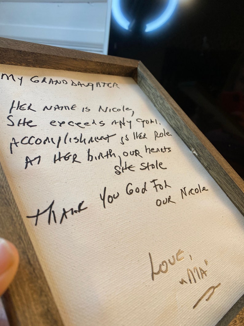 Handwritten Canvas - Etsy