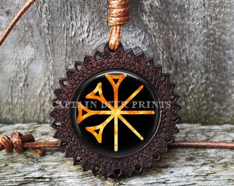 Wooden Pentacle Pendant - Etsy