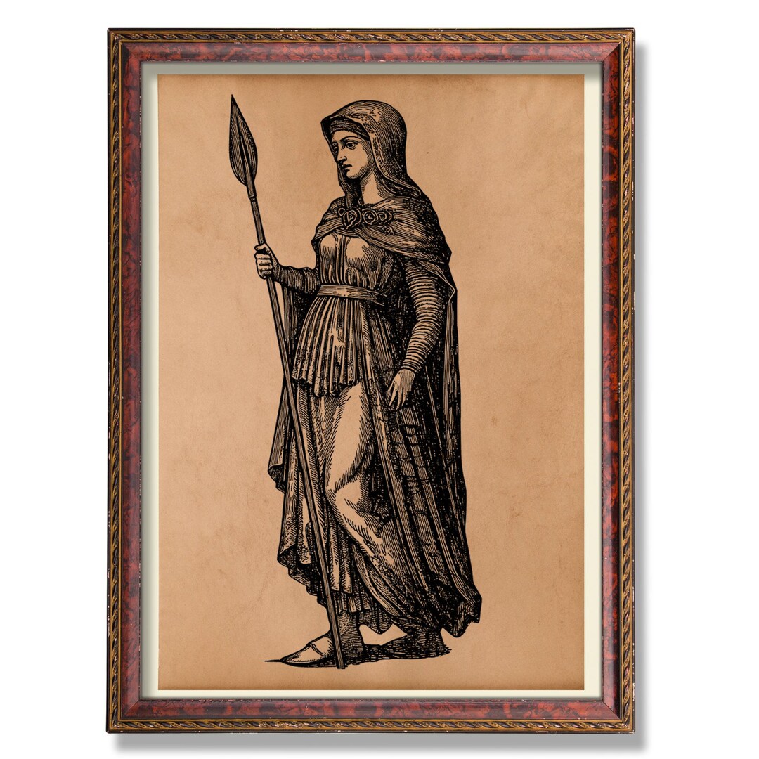 Freyja Norse Goddess Print – Freya Pagan Norse Mythology Art – Viking ...