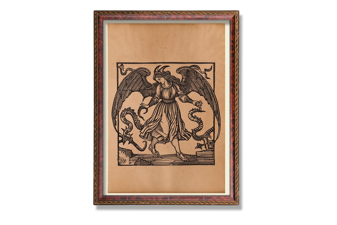 Lilith Print Occult Poster Wiccan Print Satanic Decor Esoteric Home ...