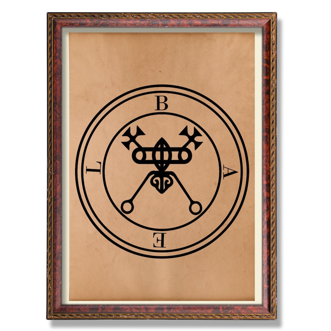 Bael Demon Sigil Print – Occult Goetia Seal of Baal Wall Art ...