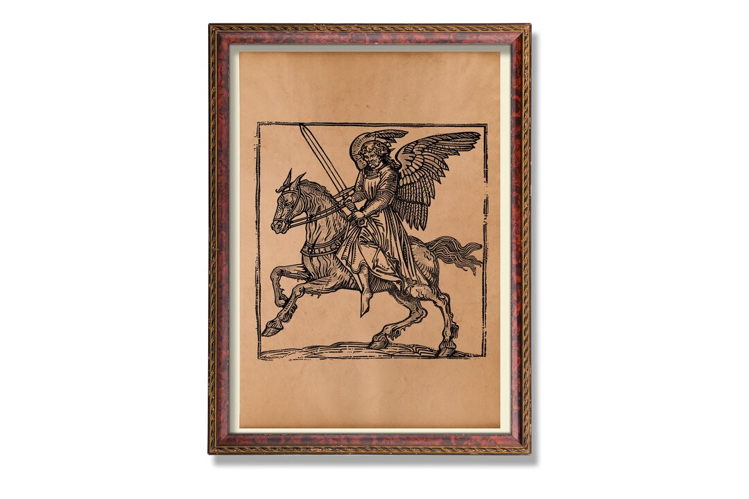 Fallen Angel Lucifer Print Satanic Decor Witch Poster Gnostic Wiccan ...