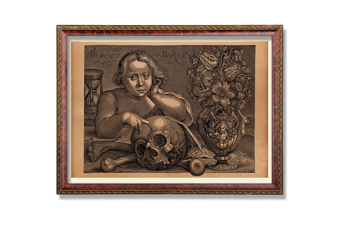 Human Skull Print Vintage Anatomy Poster Medical Student Gift Antique ...