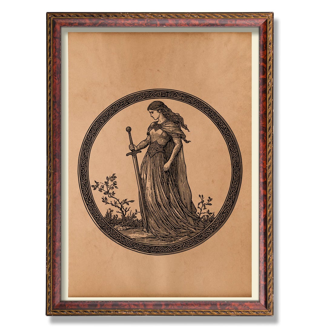 Freyja Norse Goddess Vintage Print – Viking Pagan Wall Art, Nordic ...