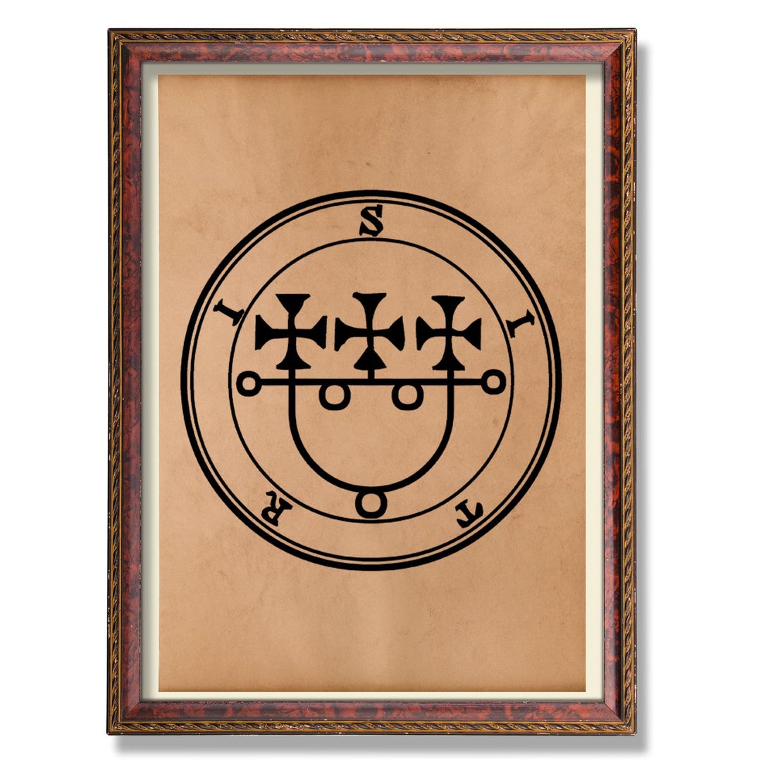 Seal of Sitri Occult Print – Demon Sigil Wall Art, Goetia Spirit Symbol ...