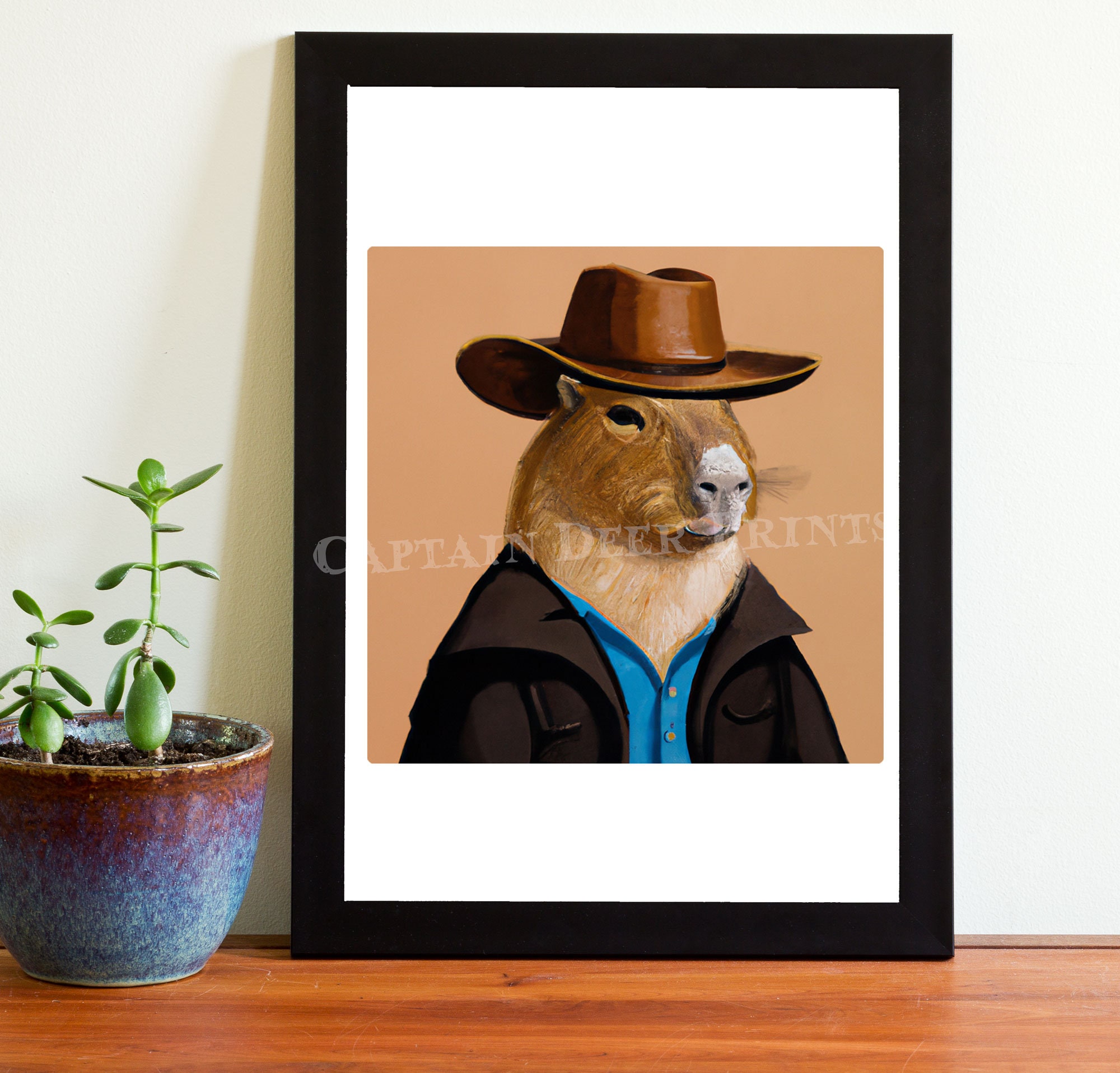 Capybara Gift Capybara Art Cowboy Poster Meme Poster Funky - Etsy