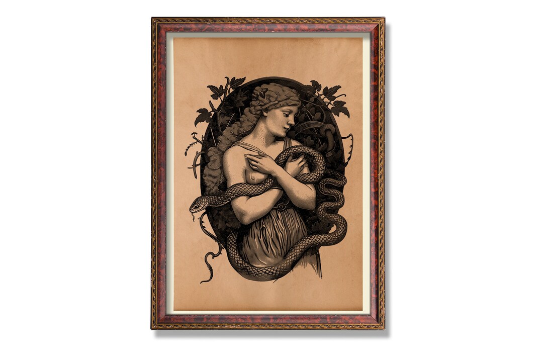 Demon Lilith Print Occult Art Print Pagan Wiccan Print Satanic Decor ...