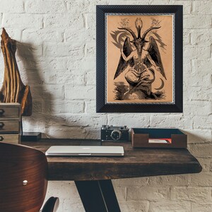Baphomet Print – Satanic Goat Poster, Occult Wall Art, Witchy Decor ...