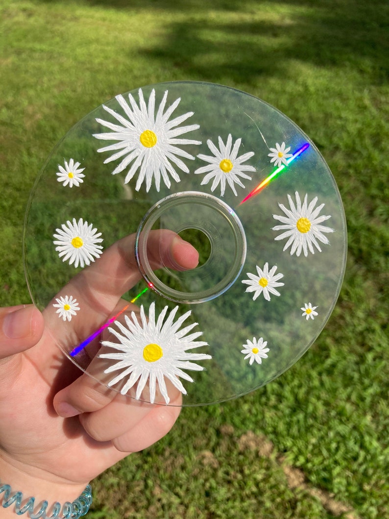 Painted Flower CD Art - Etsy Canada