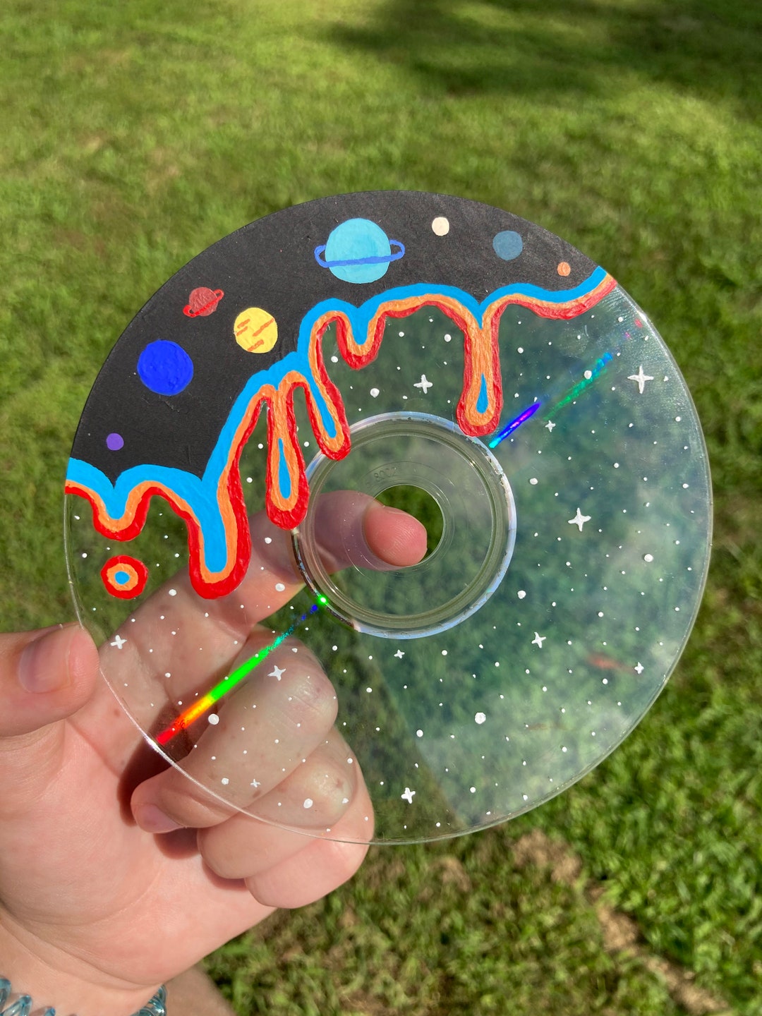 Painted Galaxy Drip CD Art - Etsy