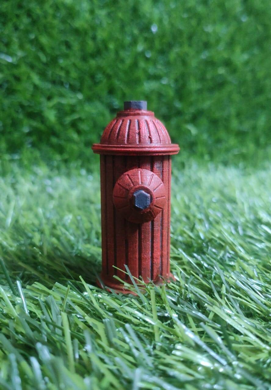 Lot 2 Miniature Fire Hydrant Prop 3D Model Scale 1:12 for Diorama Scene ...