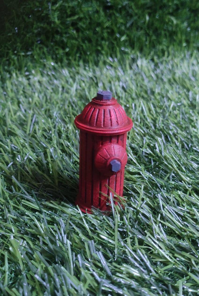 Lot 2 Miniature Fire Hydrant Prop 3D Model Scale 1:12 for Diorama Scene ...
