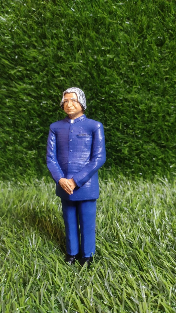 Dr APJ Abdul Kalam Painted 3d Print Statue Replica Doll Model Figure ...