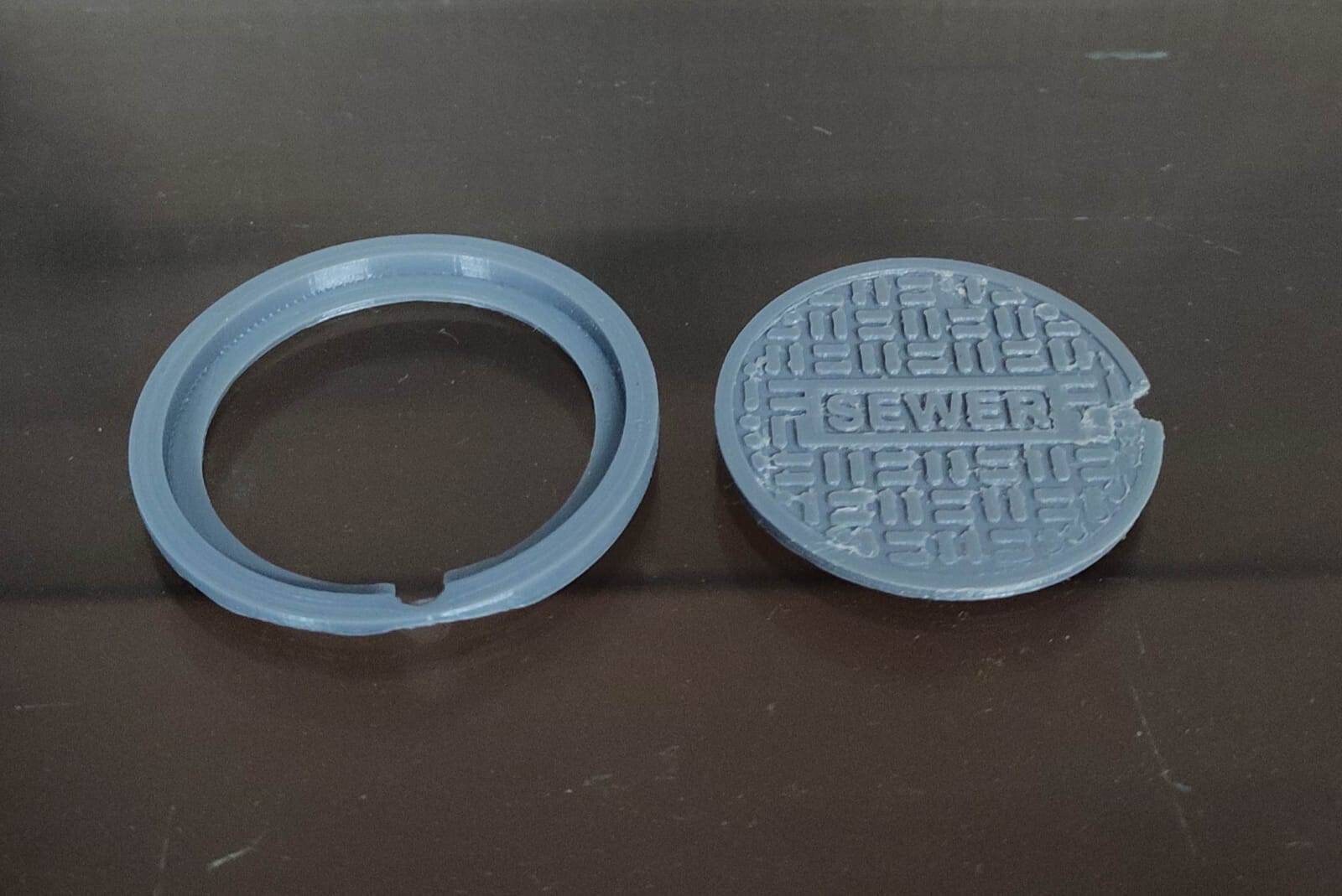 Lot 2 Miniature Sewer Drain Grate Scale 1:12 Props for Diorama ...