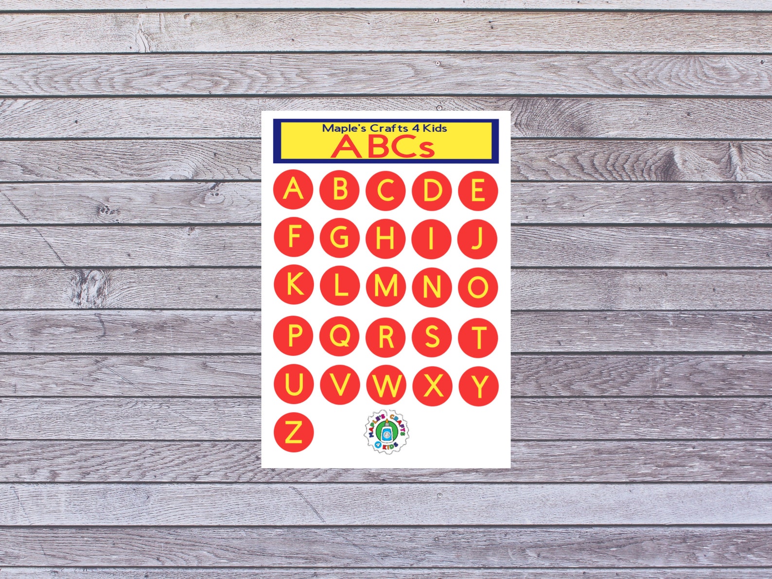 ABC Educational Sticker Sheet for Kids ABC stickers Toddler | Etsy