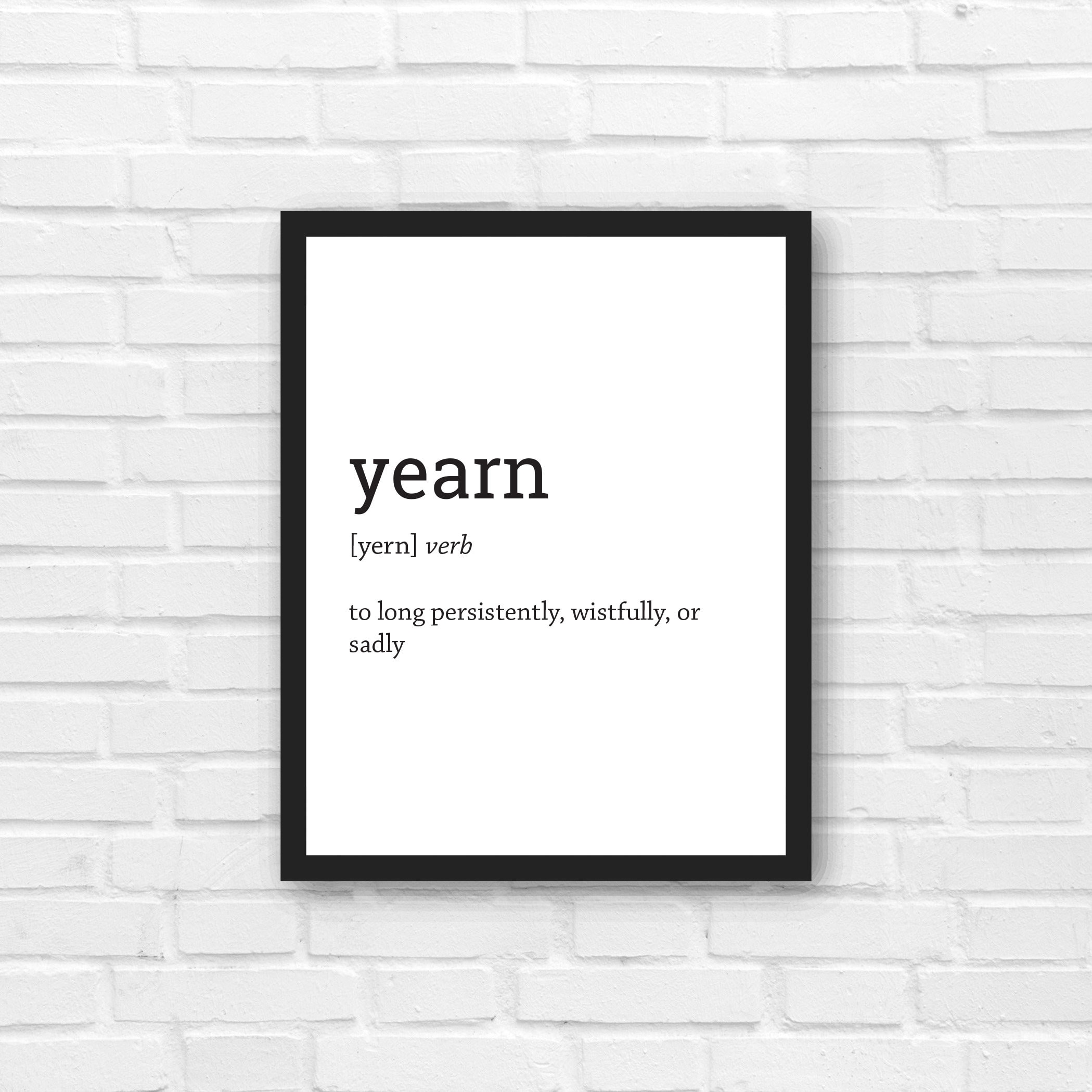 Yearn • Dictionary Definition • Digital Download, Book Lovers, Literary ...
