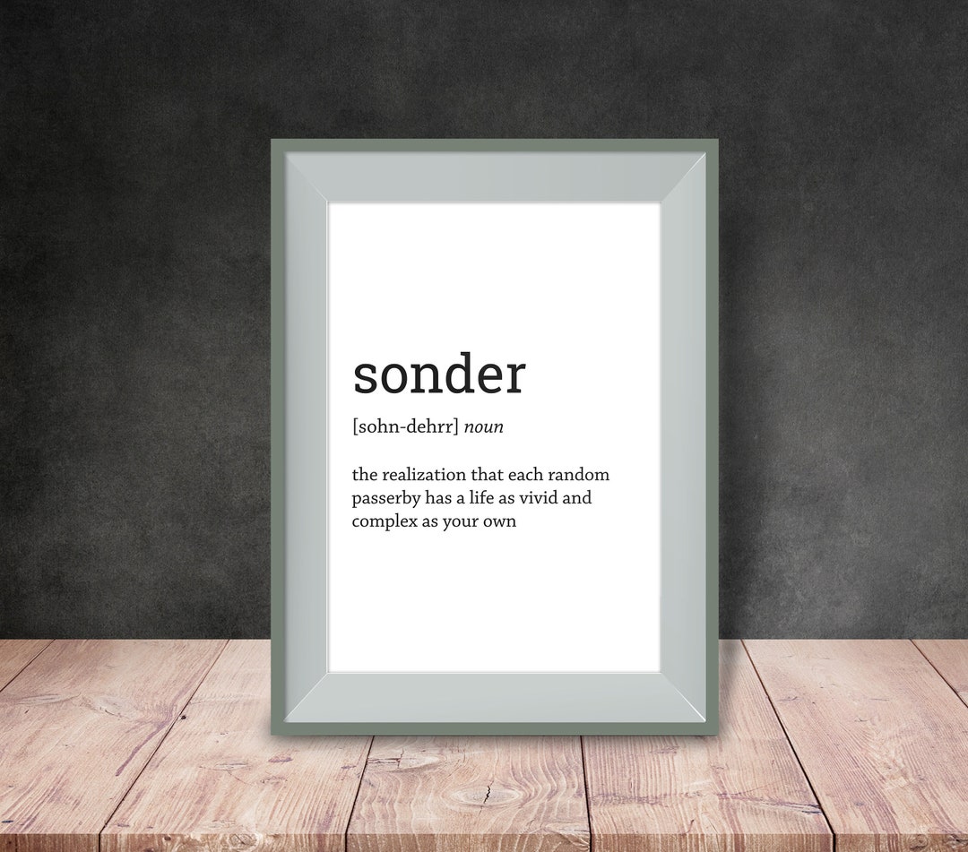 Sonder • Dictionary Definition • Digital Download, Book Lovers ...