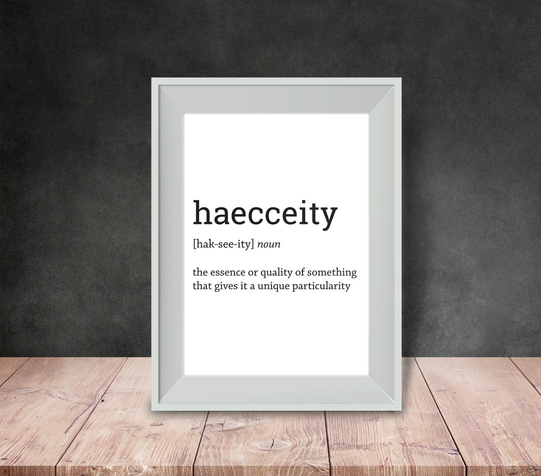 Haecceity • Dictionary Definition • Digital Download, Book Lovers ...
