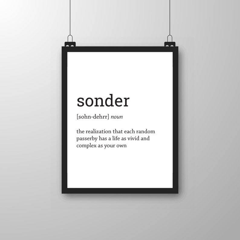Sonder • Dictionary Definition • Digital Download, Book Lovers ...