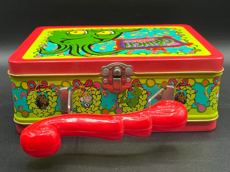Vintage “2000” Dr. Seuss “how the Grinch Stole Christmas” Tin Lunch Box ...