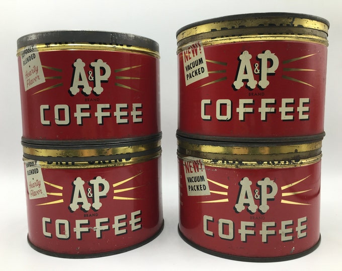 Vintage A&P One Pound Coffee Cans - Circa 1960’s - Etsy