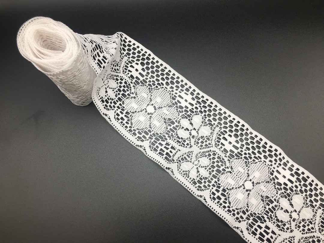 Vintage 4 Inch Wide White Lace Trim - Etsy