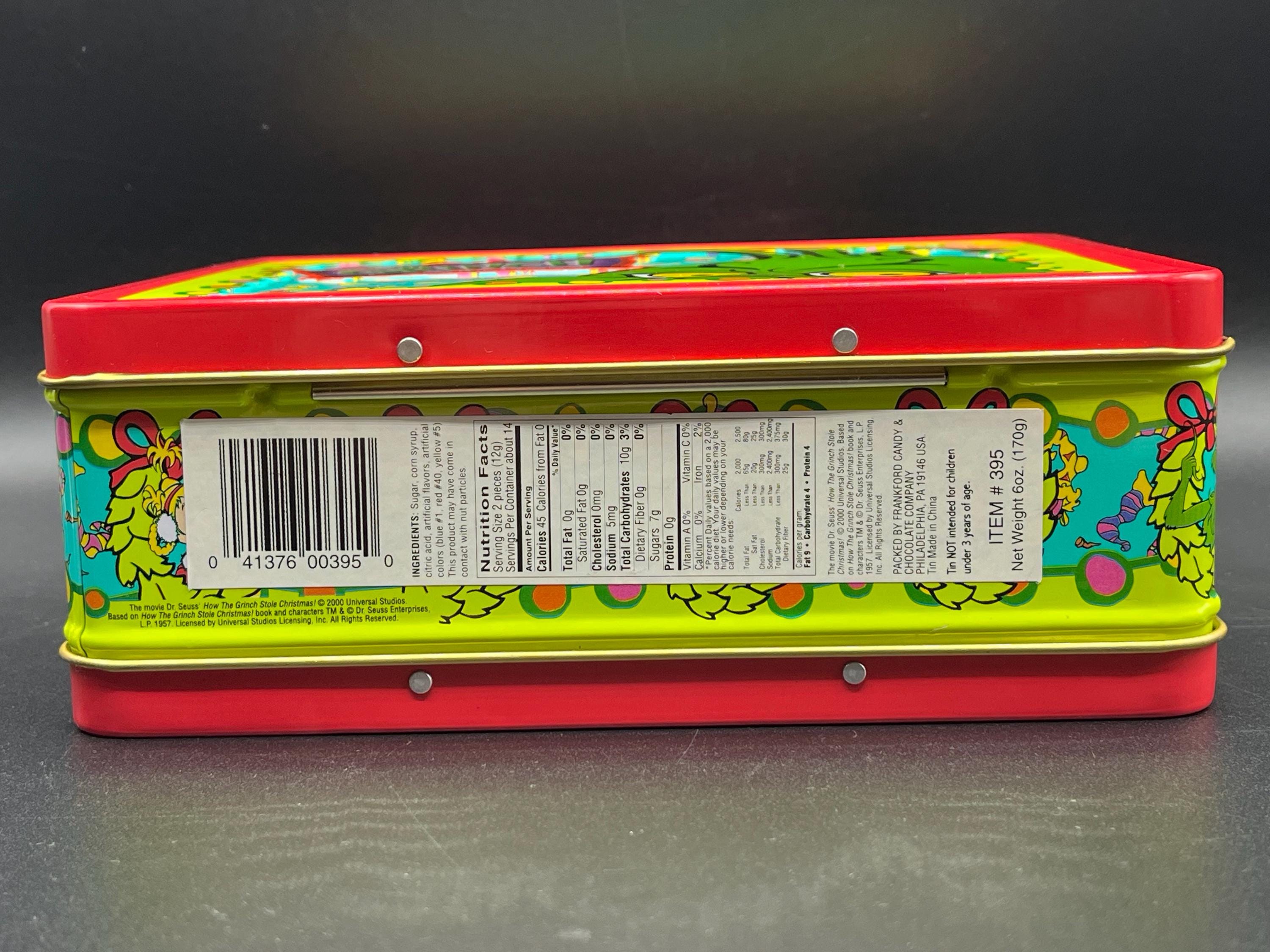 Vintage “2000” Dr. Seuss “how the Grinch Stole Christmas” Tin Lunch Box ...