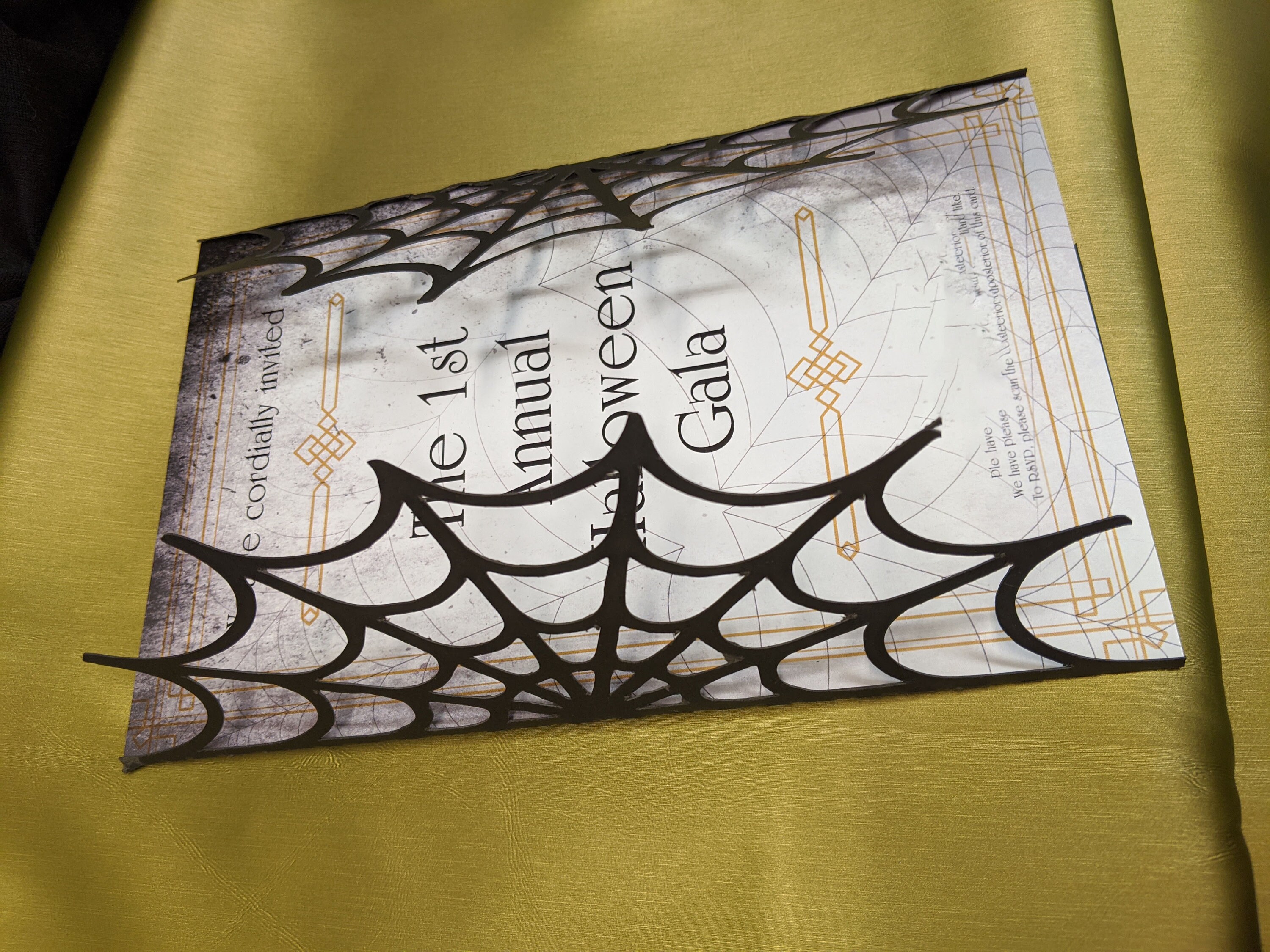 Art Deco Spider Web Invitations- Cricut Friendly - Dark and Deco - Etsy