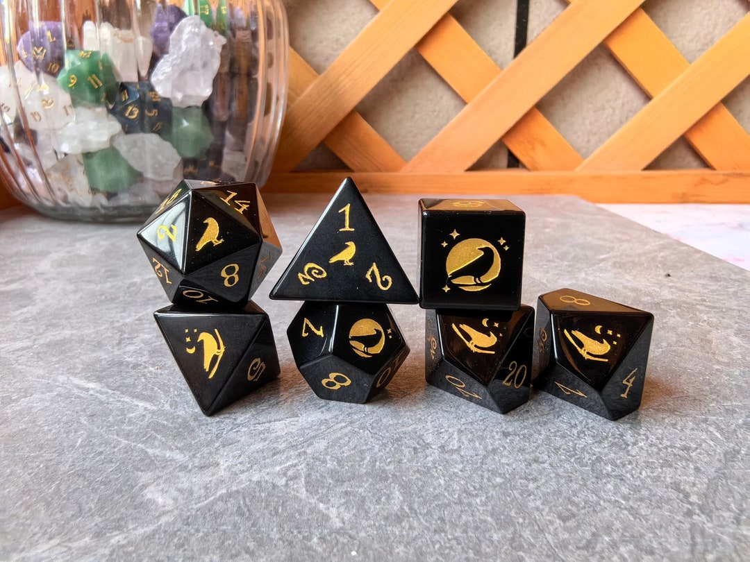 Raven Dice | DND Dice | Father's Gift | Crow Dice | DND Dice Set ...