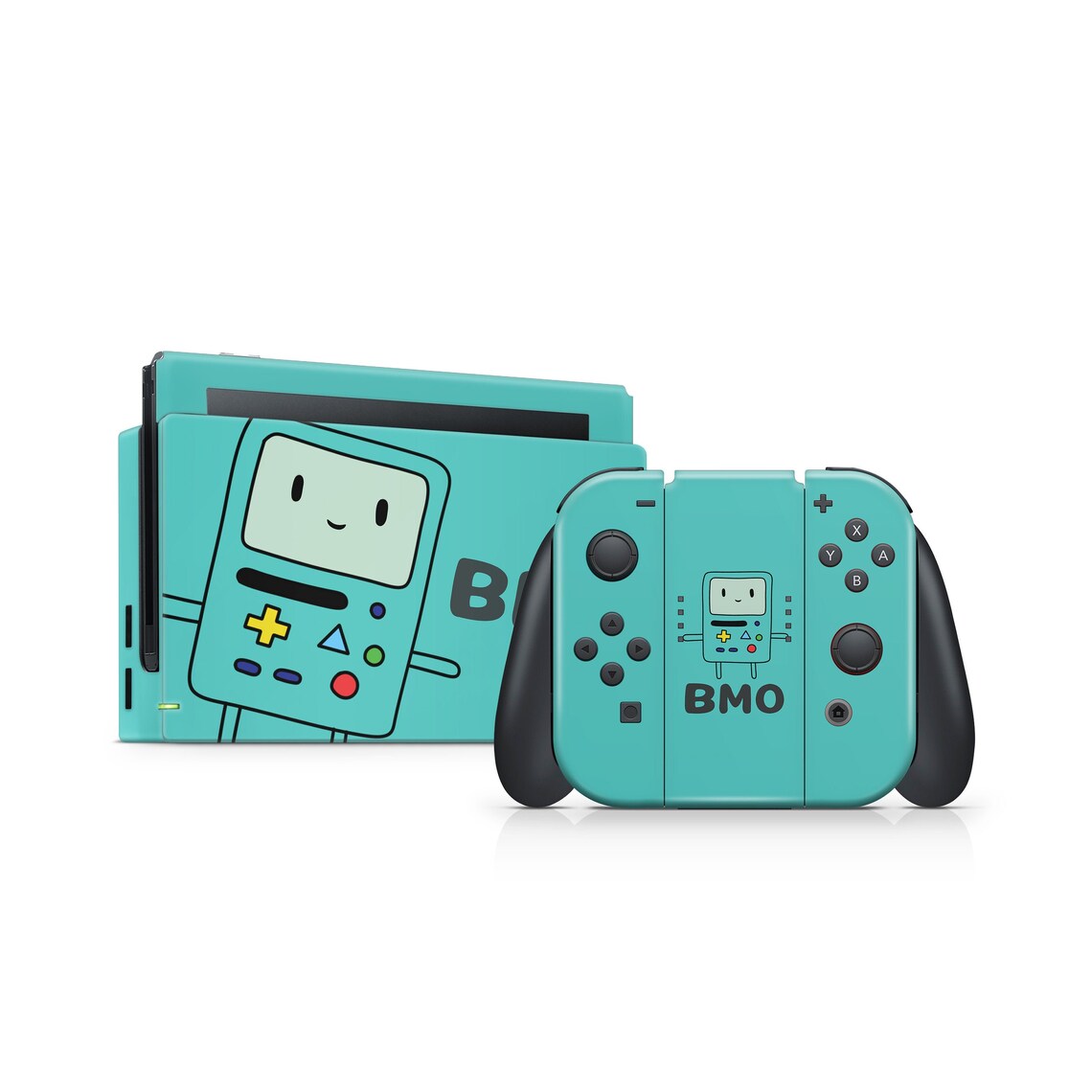 Full set Adventure Time Beemo BMO Nintendo Switch Skin Green | Etsy