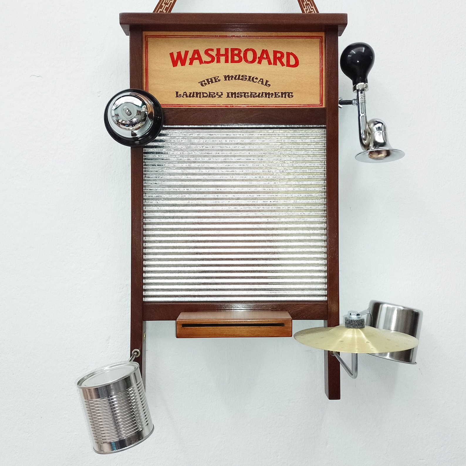 Washboard 6 Accessories Percussion Musical Instrument Artisanal Wood ...