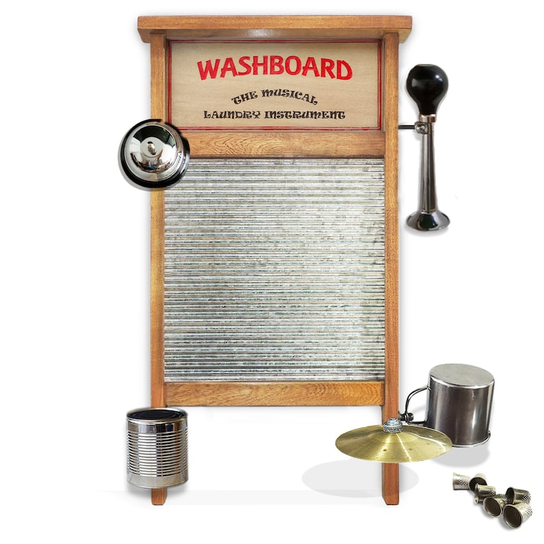 Handmade Large Washboard With 5 Accessories - Artisanal Percussion ...