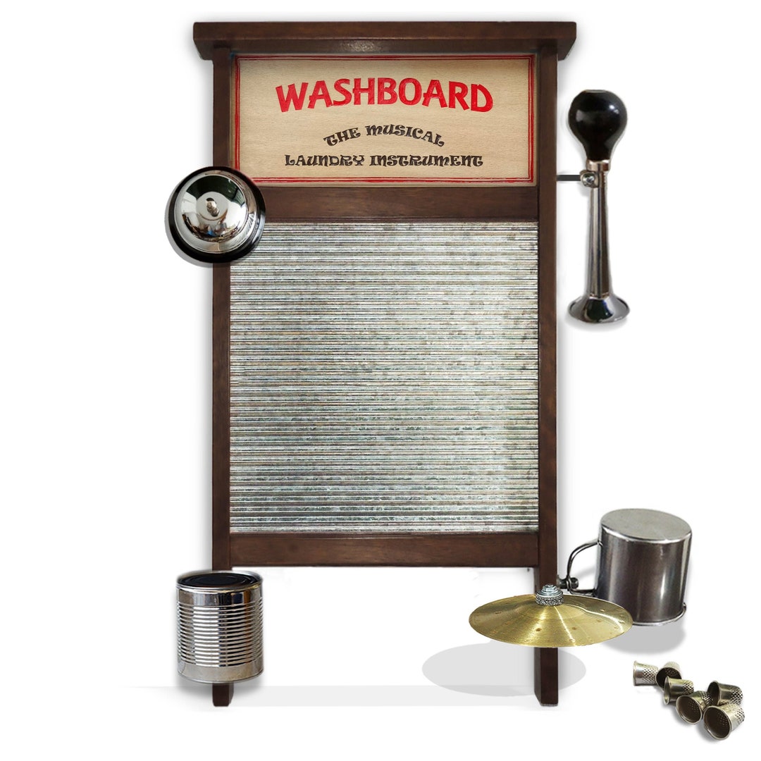 Handmade Large Washboard With 5 Accessories - Artisanal Percussion ...