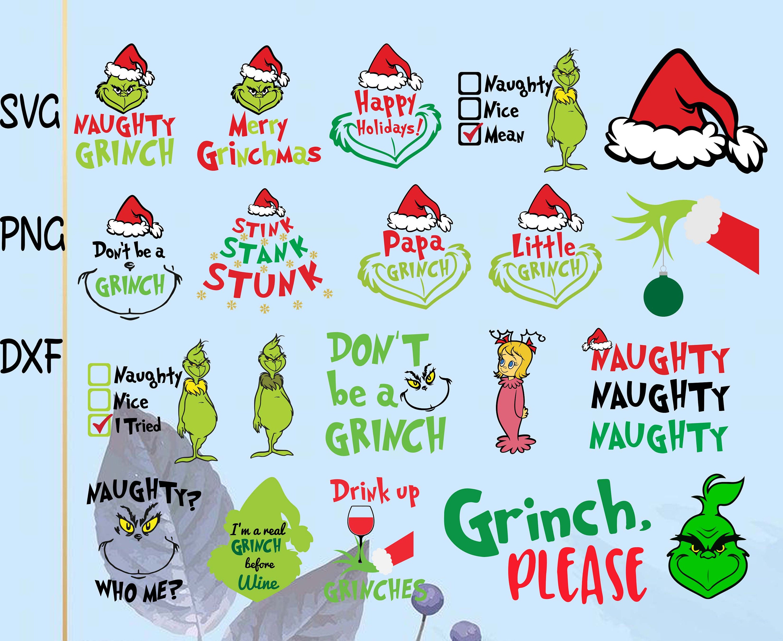 Grinch Svg Png Dxf Vinyl Cut Files Cricut Silhouette File Etsy Hot