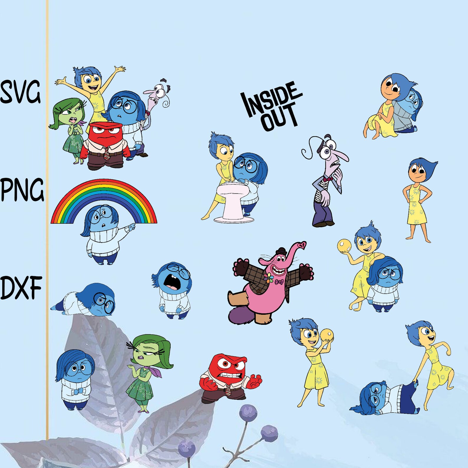 Inside Out SVG/ PNG/ DXF Vinyl Cut Files Cricut Silhouette | Etsy