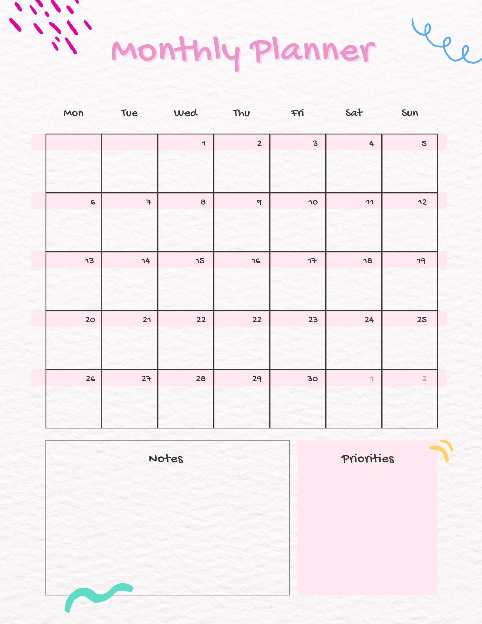 80's Calendar Planner - Etsy Canada