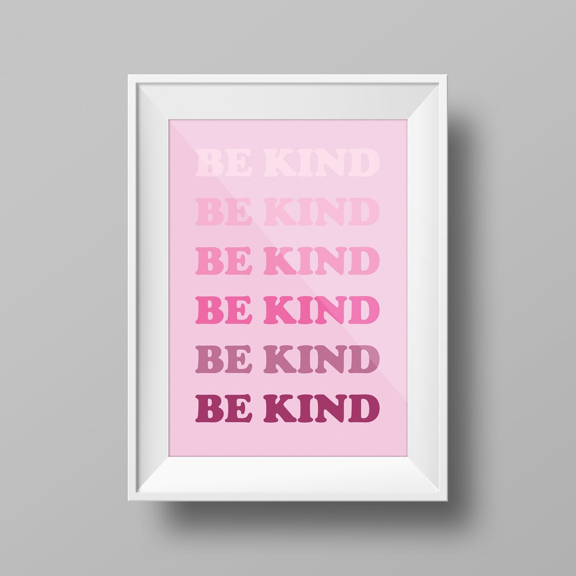 Pink Be Kind Instant Download Digital Wall Art Printable Print | Etsy