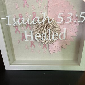 Shades of Pink Breast Cancer Shadow Box, Shadow Box, Paper Flowers ...