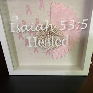 Shades of Pink Breast Cancer Shadow Box, Shadow Box, Paper Flowers ...